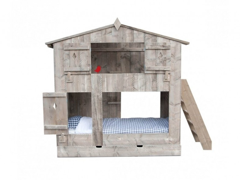 Steigerhouten bed, stapelbed, hoogslaper en kinderbed op maat gemaakt